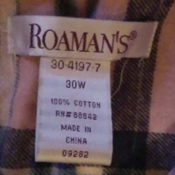 Roman's | Tops | Romans Womens Plus Size Flannel Shirt | Poshmark